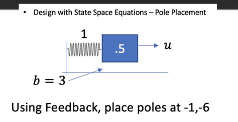Design With State Space Equations Pole Placement Chegg Com