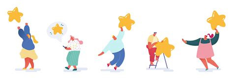 방문 페이지 웹 디자인 최고의 리뷰를 떠나 여자와 배너 고객 경험 또는 만족 긍정적 인 피드백 5 성급 등급 제품 또는 서비스 검토 및 평가 벡터 일러스트레이션 개념에 대한