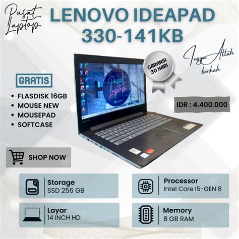 Jual Laptop Lenovo Ideapad Kb Intel Core I Gen Ssd Gb Ram Gb Bergaransi