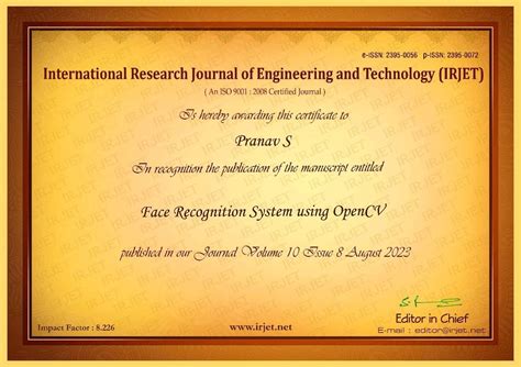 Pranav S On Linkedin Facerecognition Computervision Opencv