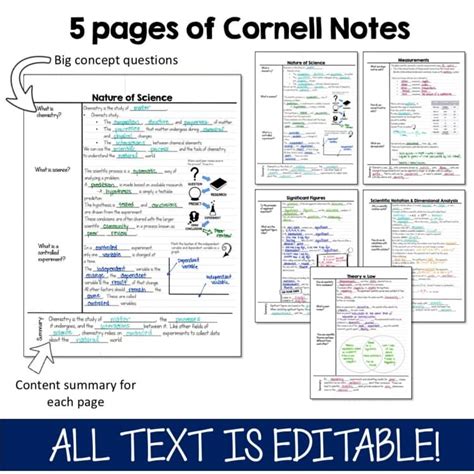 Chemistry Cornell Notes And Powerpoint Metric Conversions Significant Figures