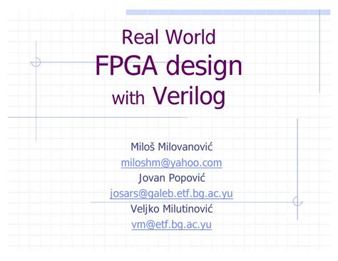 Real World Fpga Design With Verilog Pdf Field Programmable Gate