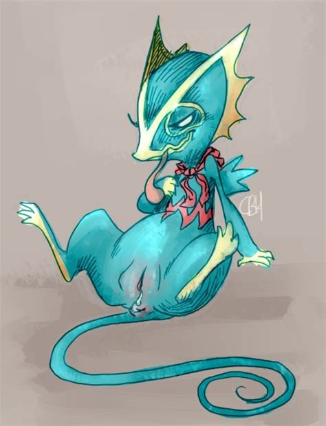 Rule 34 2015 Canadianbacon Female Kecleon Looking At Viewer Nintendo Plain Background Pokemon