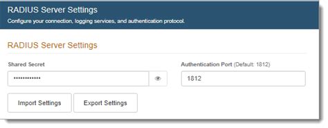 configure secureauth radius settings
