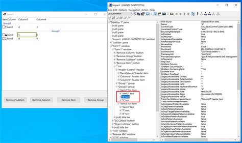 Accessibility Subitems Displayed Incorrectly In Inspect Or
