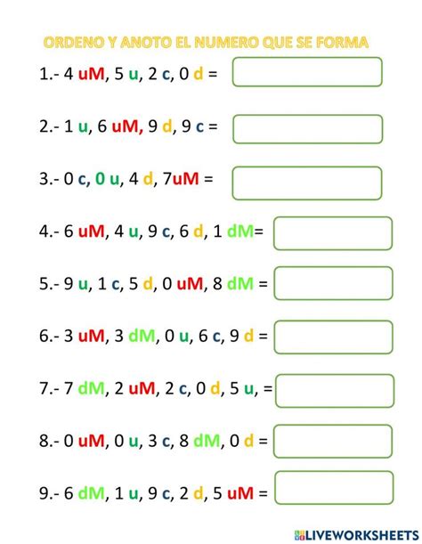 notación desarrollada matemáticas exercise