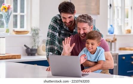 Same Sex Family Two Dads Son Stock Photo Shutterstock