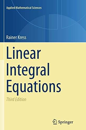 Linear Integral Equations By Rainer Kress Open Library