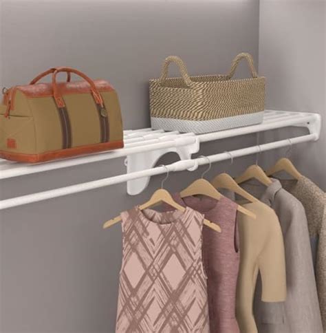 Rubbermaid Linen Closet Shelf Kit 3 Feet White Wire