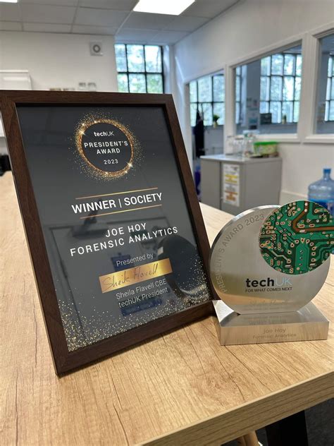 Founder Joe Hoy Wins Prestigious Industry Award Forensic Analytics