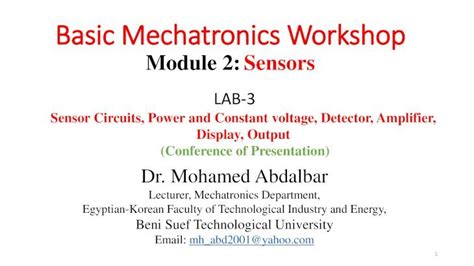 Pdf Basic Mechatronics Workshop€¦ · The Meaning Of Accuracy Repeatability And Resolution