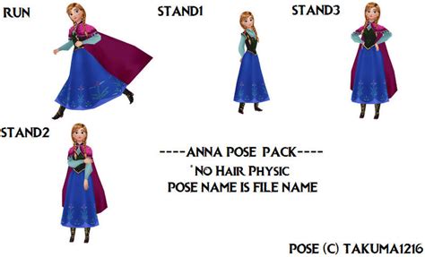 Mmd Frozen Anna Poses Dl By Takuma1216 On Deviantart