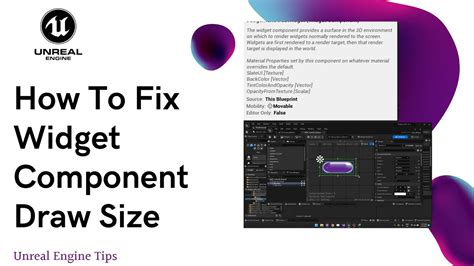 Ue5 How To Fix Widget Component Draw Size Unreal Engine 5 Youtube