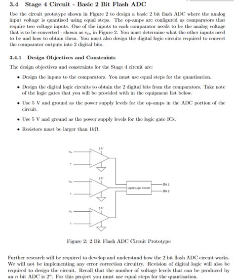 solved 3 4 ﻿stage 4 ﻿circuit ﻿basic 2 ﻿bit flash adcuse