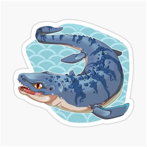 Mosasaurus Sticker For Sale By Naturedrawing Redbubble