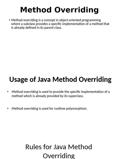 Method Overriding Pdf
