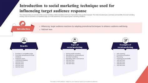 Introduction To Social Marketing Technique Used For Organization Function Strategy Ss V Ppt Slide