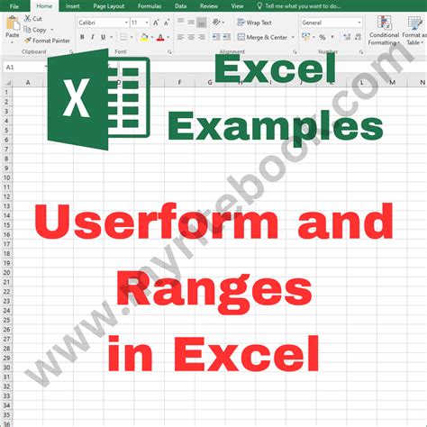 Excel Example Userform And Ranges In Excel Vba Myritebook Learn