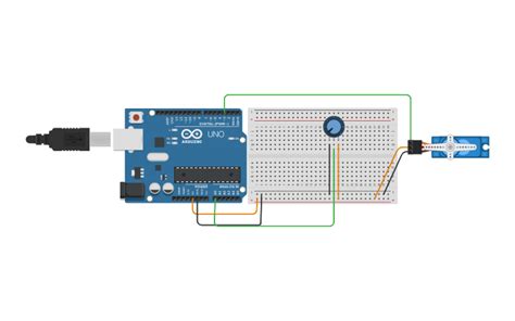 Circuit Design Potansiyometre Ile Servo Tinkercad