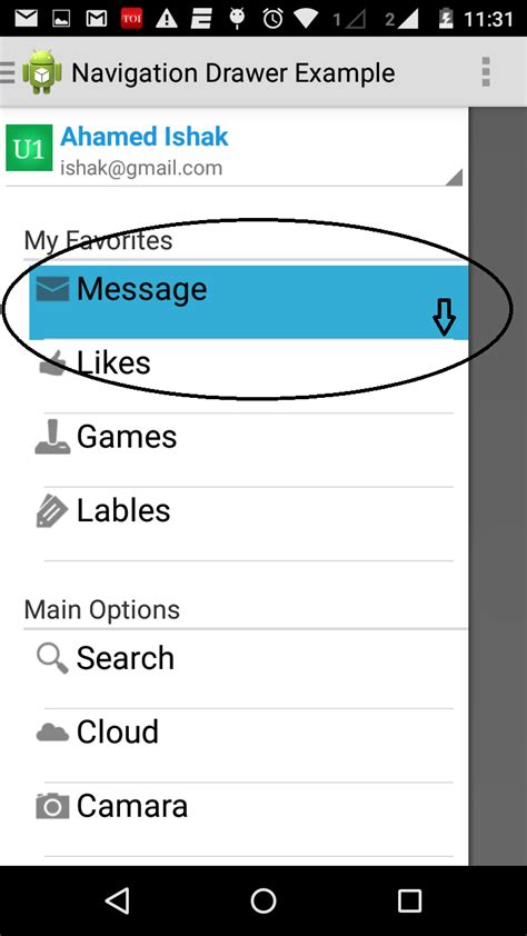 Android Navigation Drawer With A Single Collapsing Item Stack Overflow