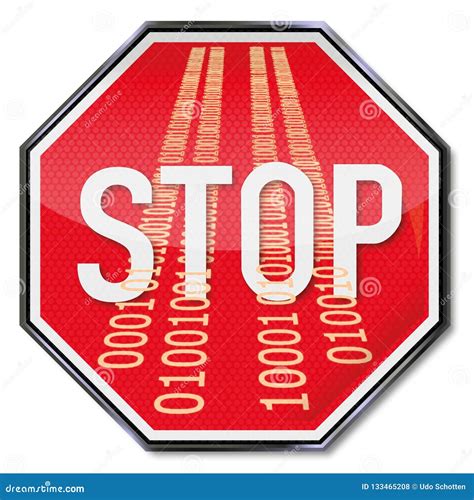 Stop The Misuse Of Data Stock Vector Illustration Of Plate 133465208