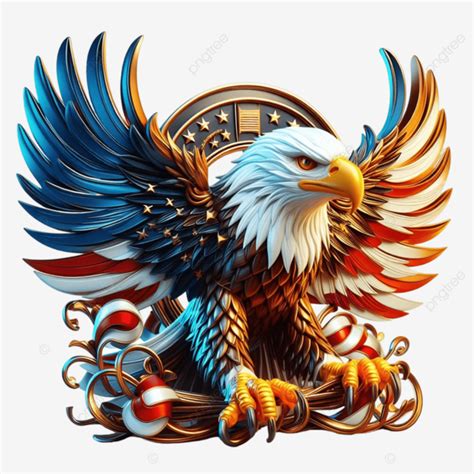 النسر مع تصميم شعار علم الولايات المتحدة الأمريكية النسر مع تصميم شعار