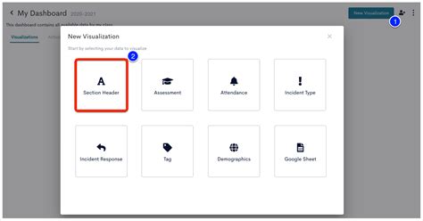 Create A Section Header Visualization EduCLIMBER