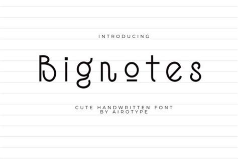 Big Notes Font By Airotype · Creative Fabrica