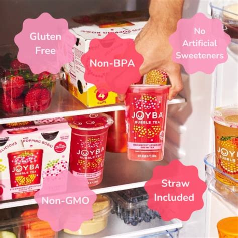 Joyba Mango Passionfruit Green Tea Bubble Tea 4 Pk 12 Fl Oz Fred Meyer