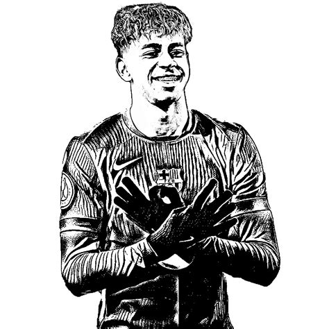 Lamine Yamal Drawing Outline