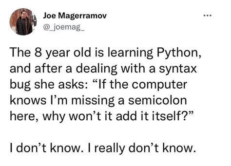 Since When Does Python Have Semicolons Rprogrammerhumor