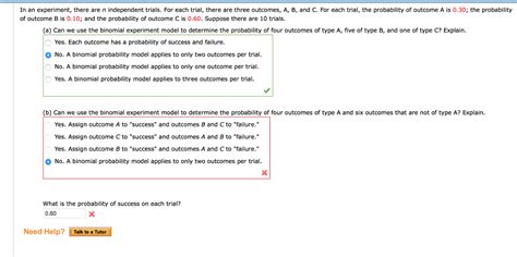 solved in an experiment there are n independent trials for