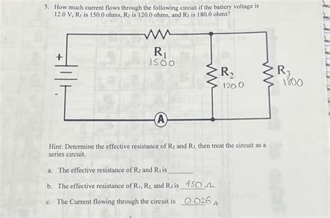 Solved 5 How Much Current Flows Through The Following