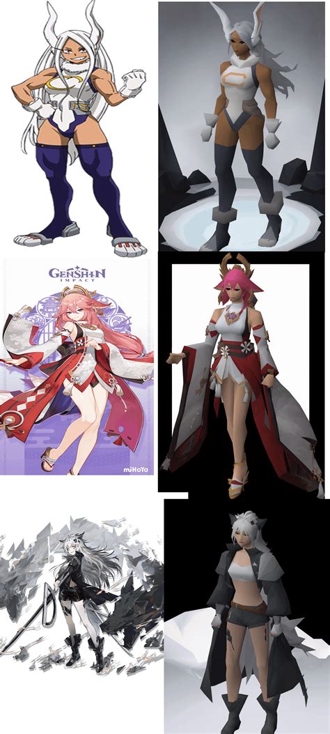 Some Anime Game Characters In The Osrs Npc Style R 2007scape