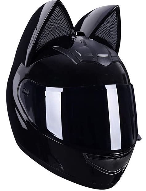 Buy Girl Women Motorcycle Helmet Cat Ear Bluetooth Helmet Dot Certified