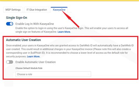 Setting Up Automatic User Creation