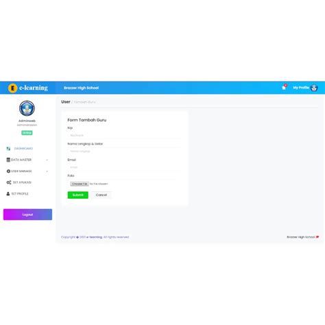 Membangun Aplikasi E Learning Dan Kirim Tugas V Template Source Code Premium Clicky