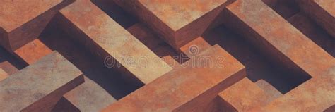 Rustic Interlocking Rectangular Pattern Featuring Warm Browns And