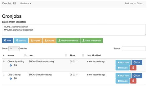 مدیریت Cron Jobs با استفاده از Crontab UI در لینوکس لینوکس من