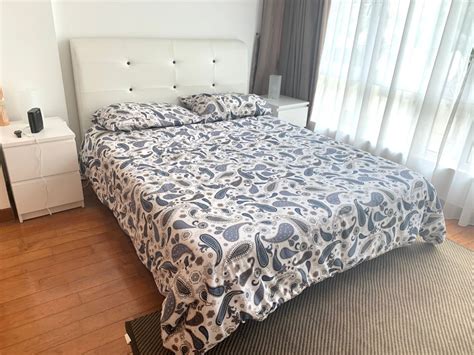 As New Queen Bed Frame And Mattress Wstorage Leaving Singapore Furniture