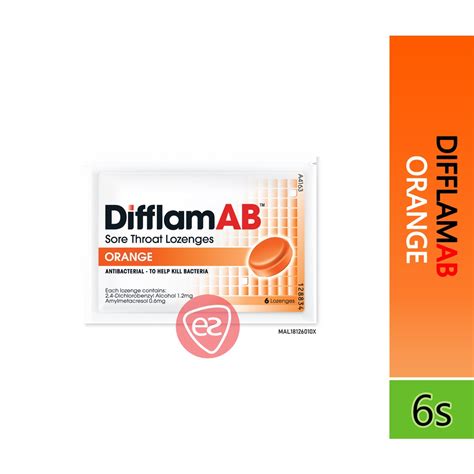 Difflam Ab Sore Throat Lozenges Difflam Ab Lemon Orange Blackcurrant Honey Lemon Difflam