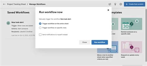 Run Workflow Now Smartsheet 正規販売代理店 Dxable