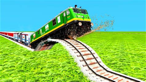 Most High Speed Wag 9 Vs Gaint 45 Elevted Railroad Tracks Train