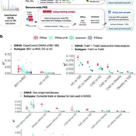 stratification of disease subtypes using prs based methods using a
