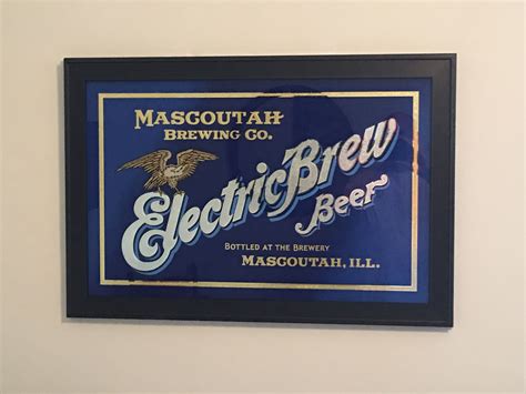 Electric Brew Reverse Glass Sign Glass Sign Signwriting Chalkboard