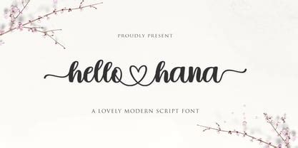 Hello Hana Script Font Webfont Desktop MyFonts