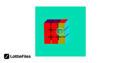 Free Rubiks Right Up Rotation Lottie Json Animation Animation By