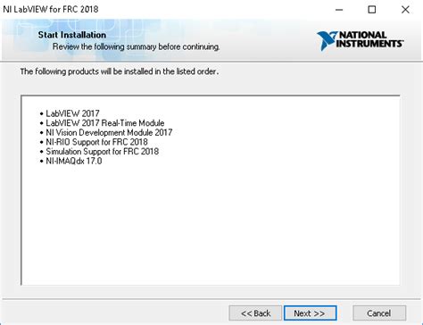 Installing Labview For Frc 2018 Ni Community National Instruments
