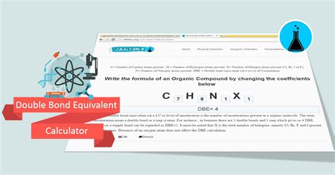 Double Bond Equivalent DBE Level Of Unsaturation Calculator Calistry
