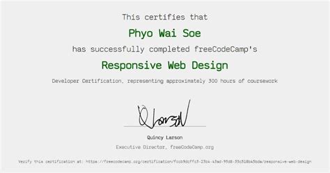 Freecodecamp Responsive Web Design Certificate